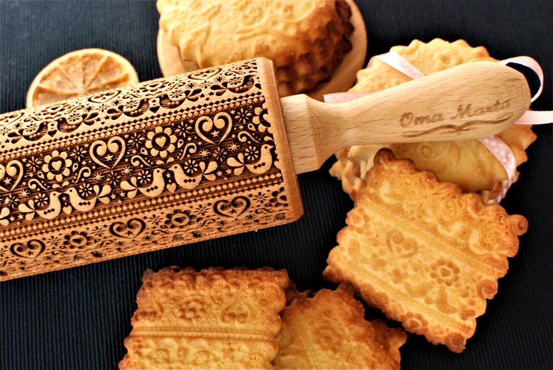 Pigeons Cookie Mold Embossed Rolling Pin Textured Rolling Pin ...