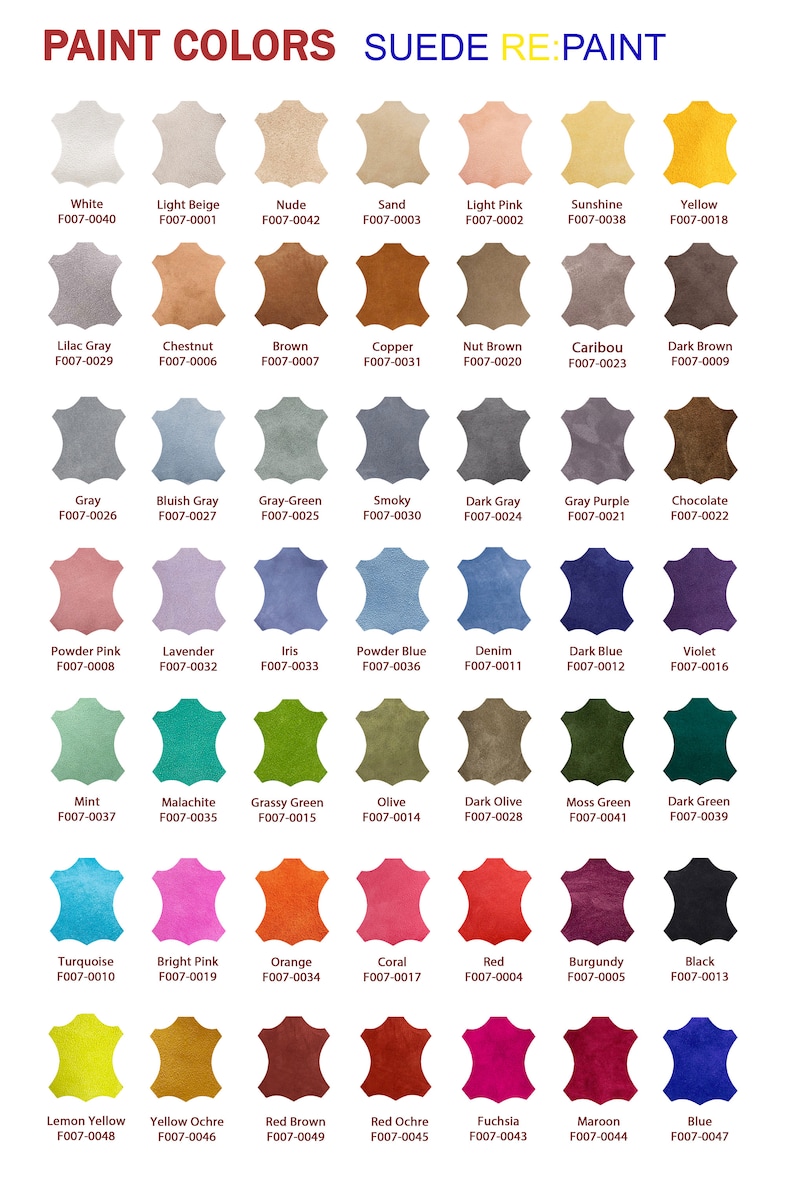 Suede Re: Paint for Suede, Spray 50 Colors - Etsy
