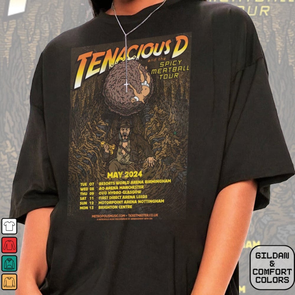 Tenacious D and The Spicy Meatball Tour 2024 T-Shirt, Tenacious D ...