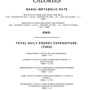 Printable Meal Plan for Weigh Loss Calorie Calculator Sheet - Etsy