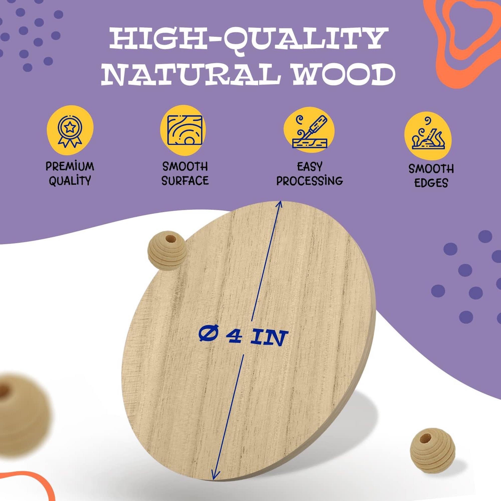 Round Wood Craft Patterns, Wood Craft Kit, Party Decorations DIY Crafts ...