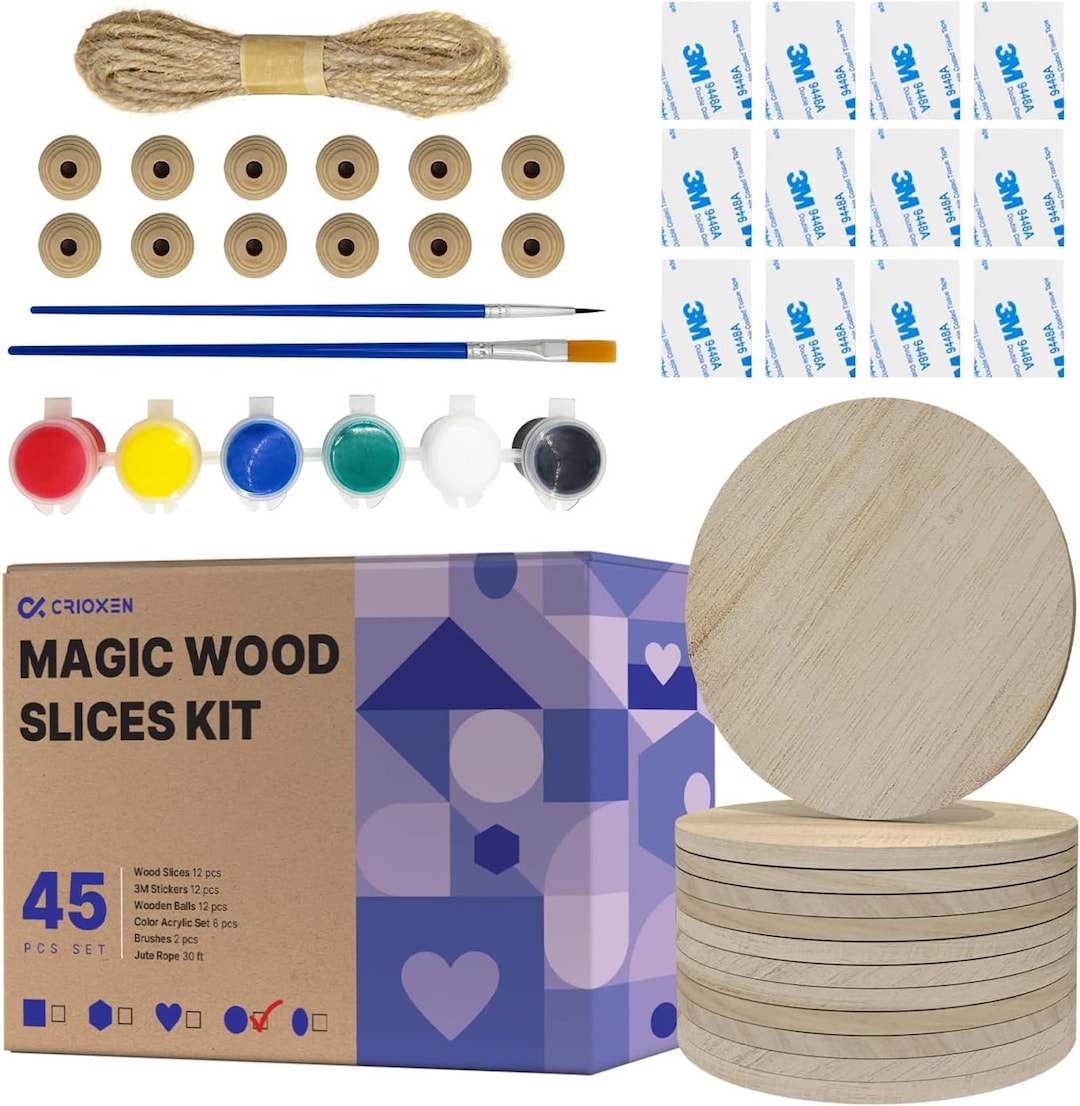 Round Wood Craft Patterns, Wood Craft Kit, Party Decorations DIY Crafts ...