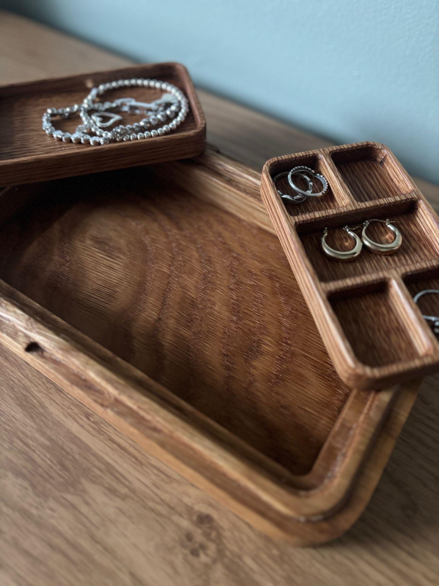 Oak Jewellery Box - Etsy
