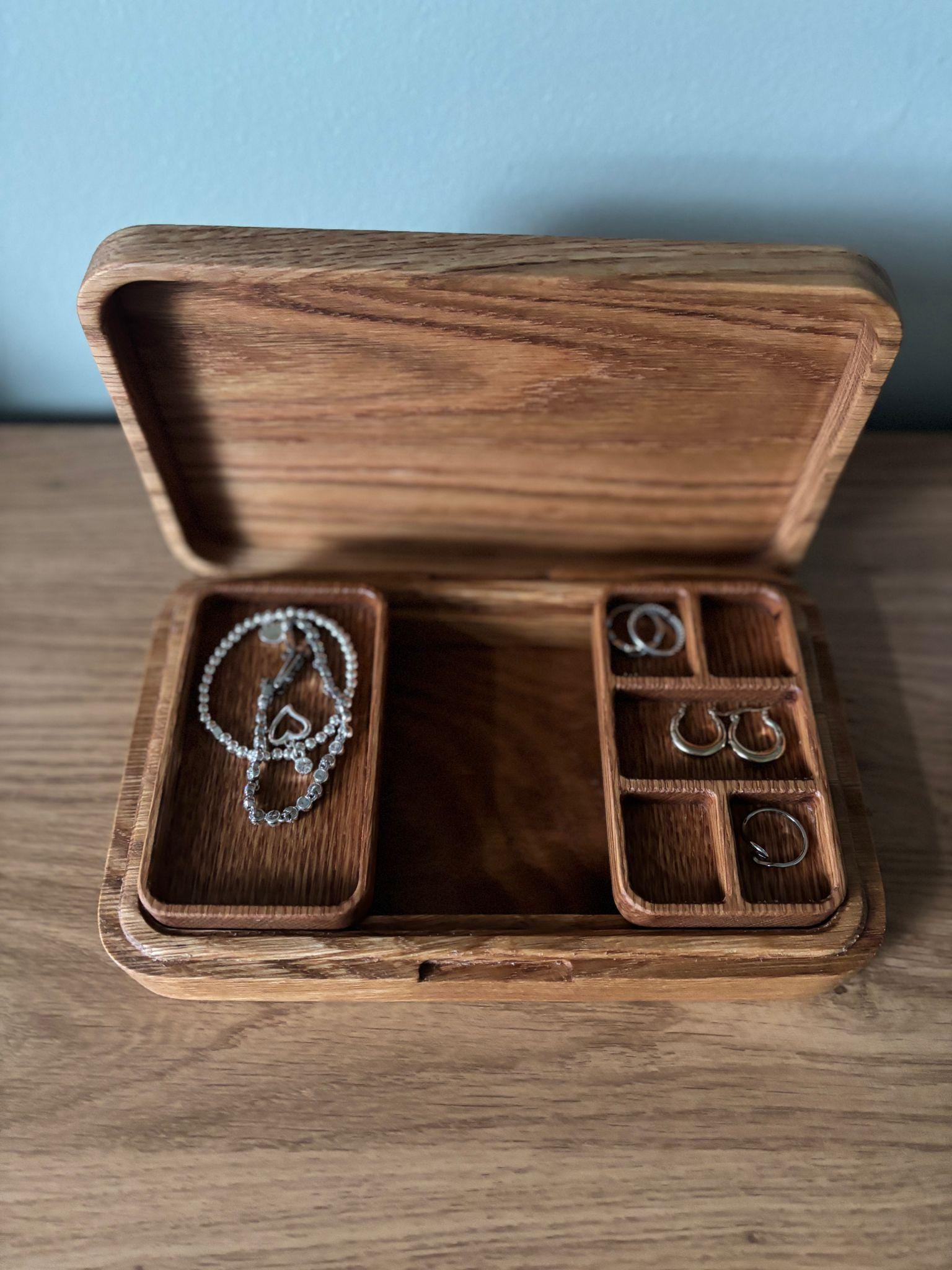 Oak Jewellery Box - Etsy