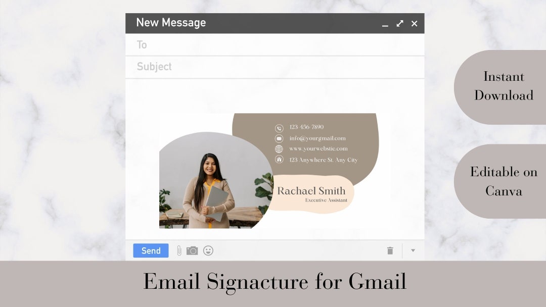 Email Signature Template for Gmail, Email Signature Professional, CEO ...