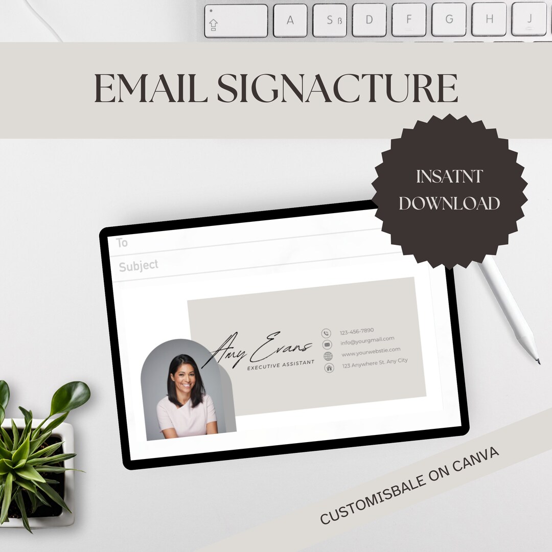 Professional Email Template Clickable Gmail Editable Canva Design Outlook Modern E-mail ...