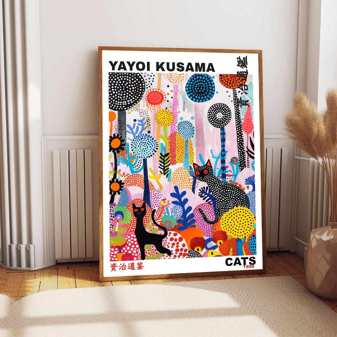 Yayoi Kusama Print, Japanese Art, Yayoi Kusama Poster, Whimsical ...