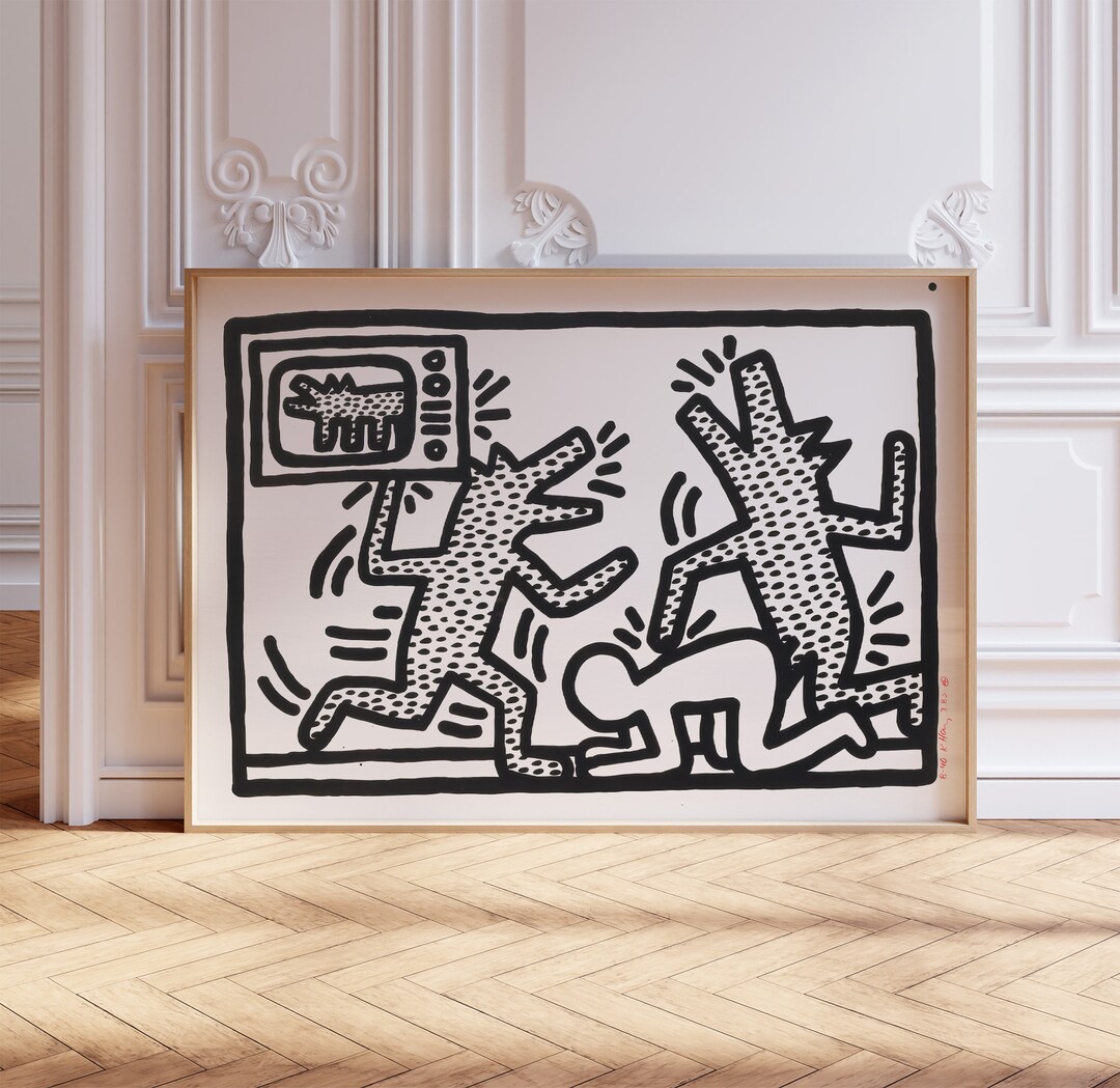 Keith Haring Poster, Pop Art, Keith Haring Print, Vintage Street Art ...