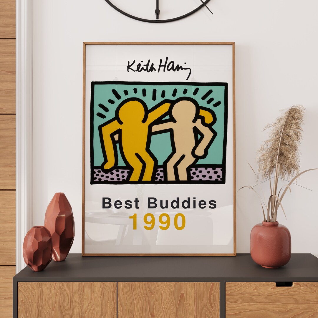 Keith Haring Wall Art: Retro Poster, Keith Haring Print, Retro Wall ...