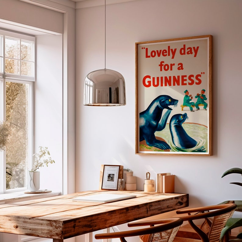 Guinness Poster: Retro Advert Poster, Guinness Time Print, Vintage ...