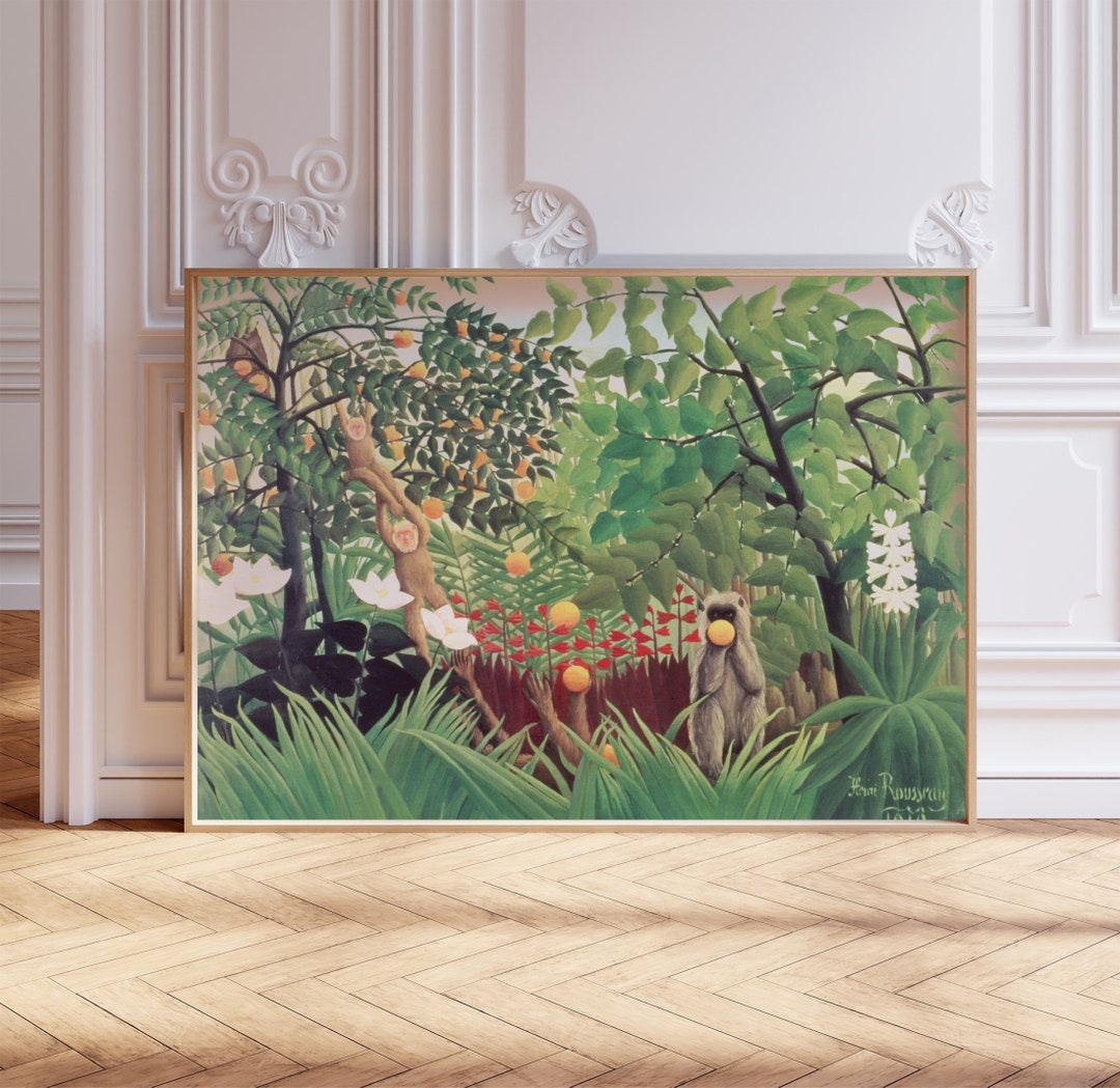 Henri Rousseau Poster, Exotic Landscape, Henri Rousseau Print, Floral ...