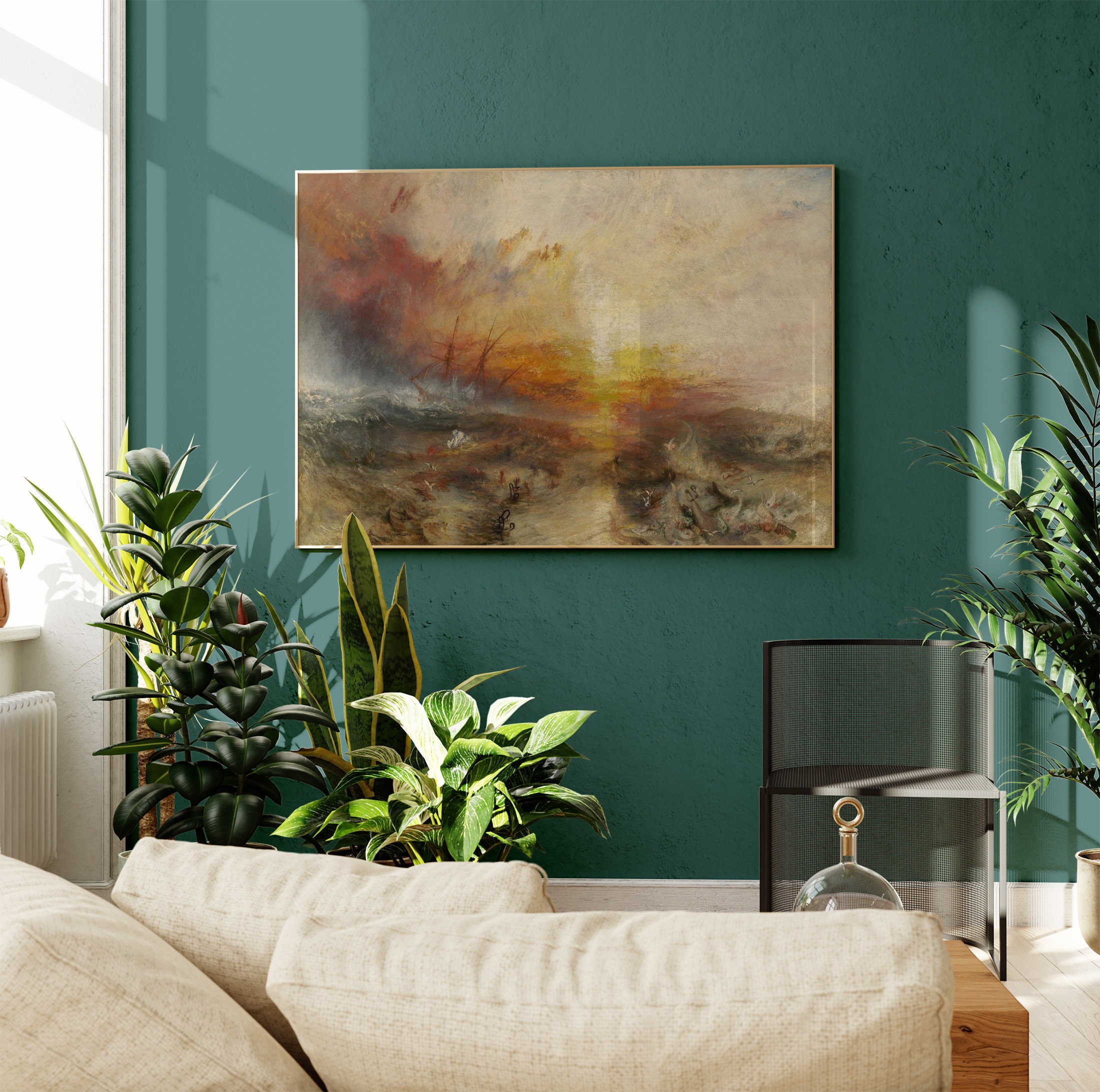 William Turner Poster, the Slave Ship J. M. W. Turner Print, Vintage ...