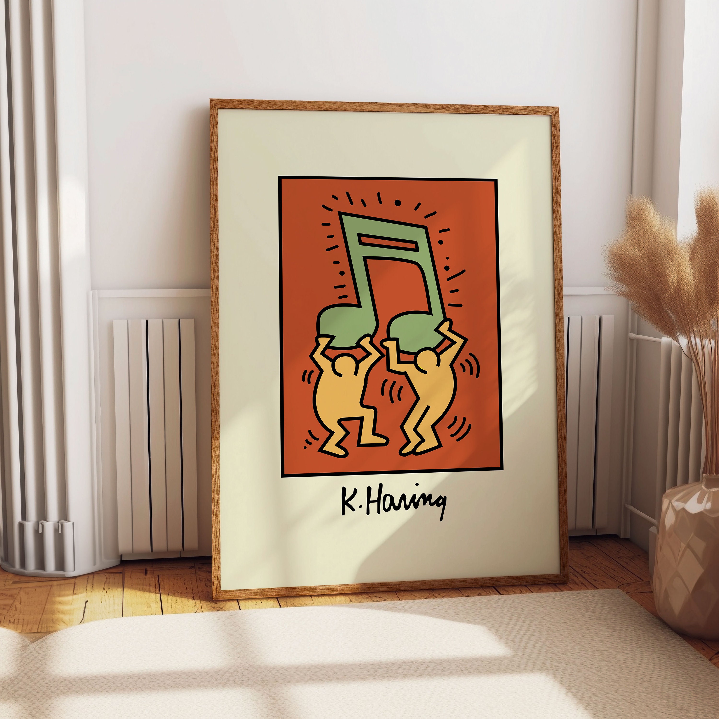 Keith Haring Wall Art: Retro Poster, Keith Haring Poster, Retro Wall ...