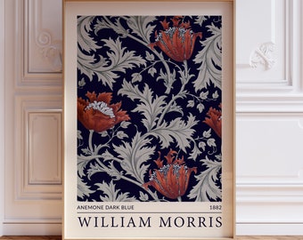 William Morris Print, William Morris Exhibition Poster, William Morris Floral Decor, Vintage ...