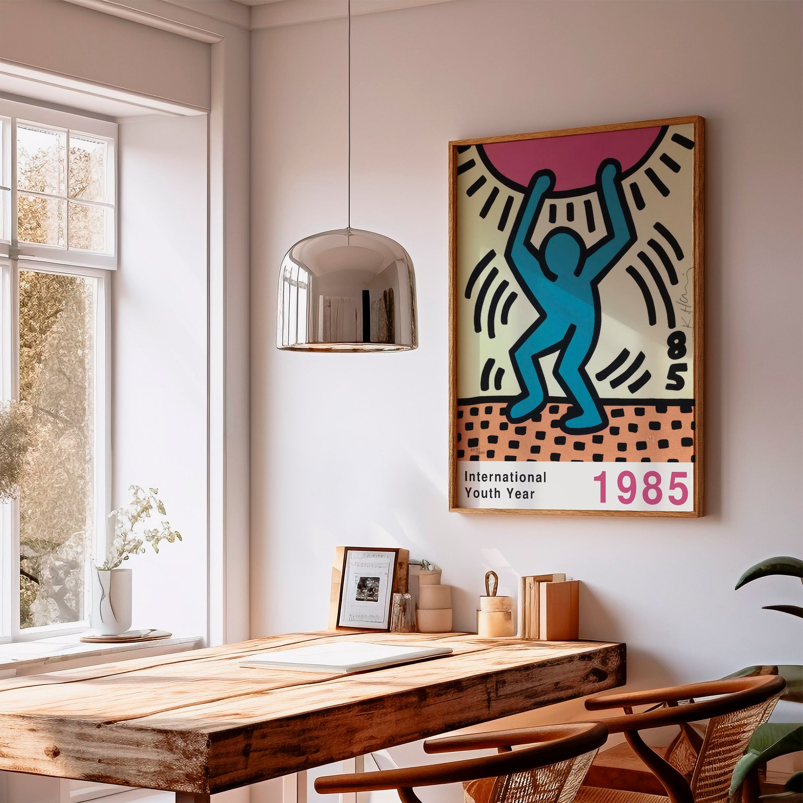 Keith Haring Poster: Retro Wall Art, Keith Haring Print, Vintage Retro ...