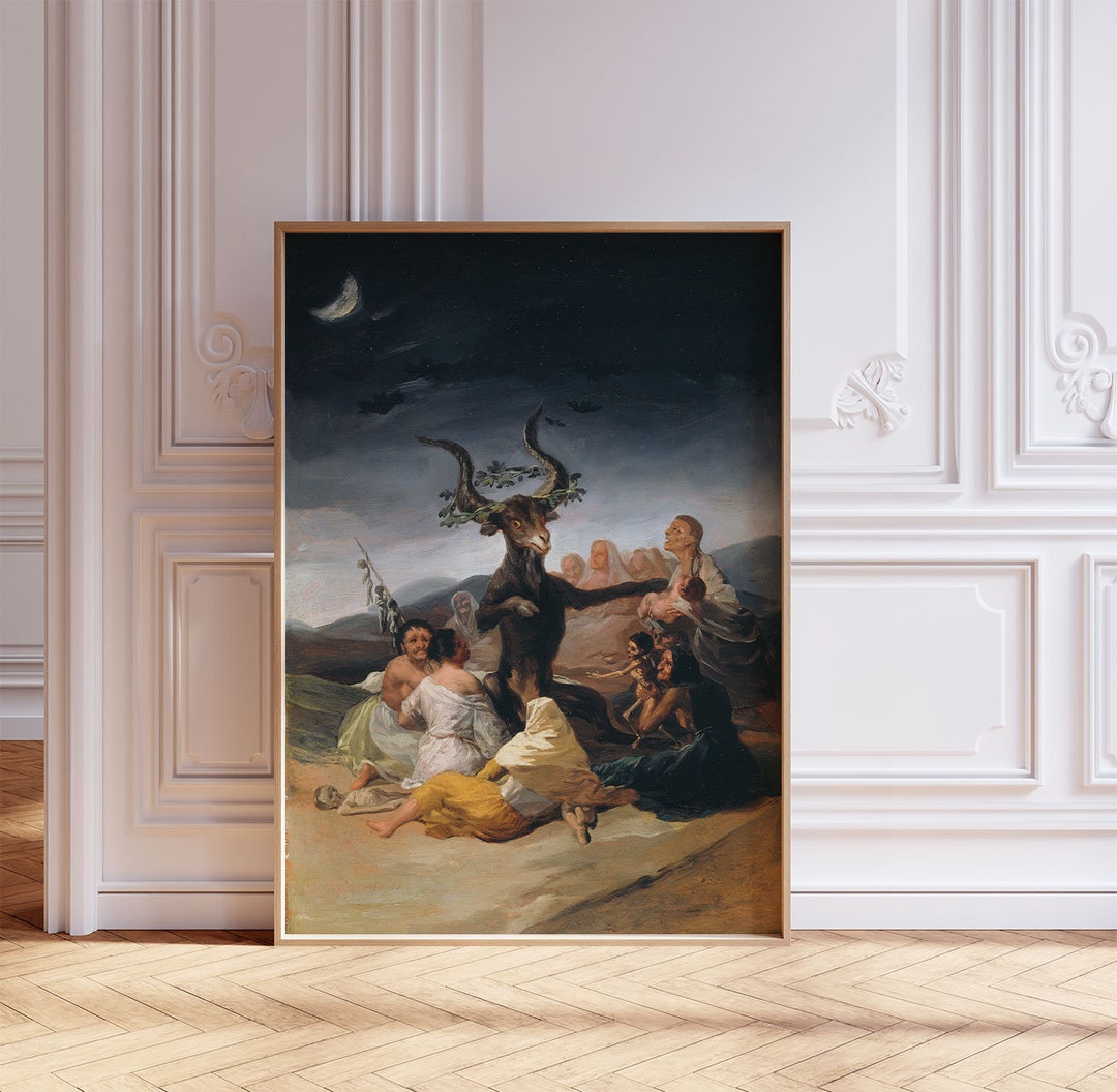 Goya Exhibition Poster, Goya Witches Sabbath, Gothic Art, Witch Print ...