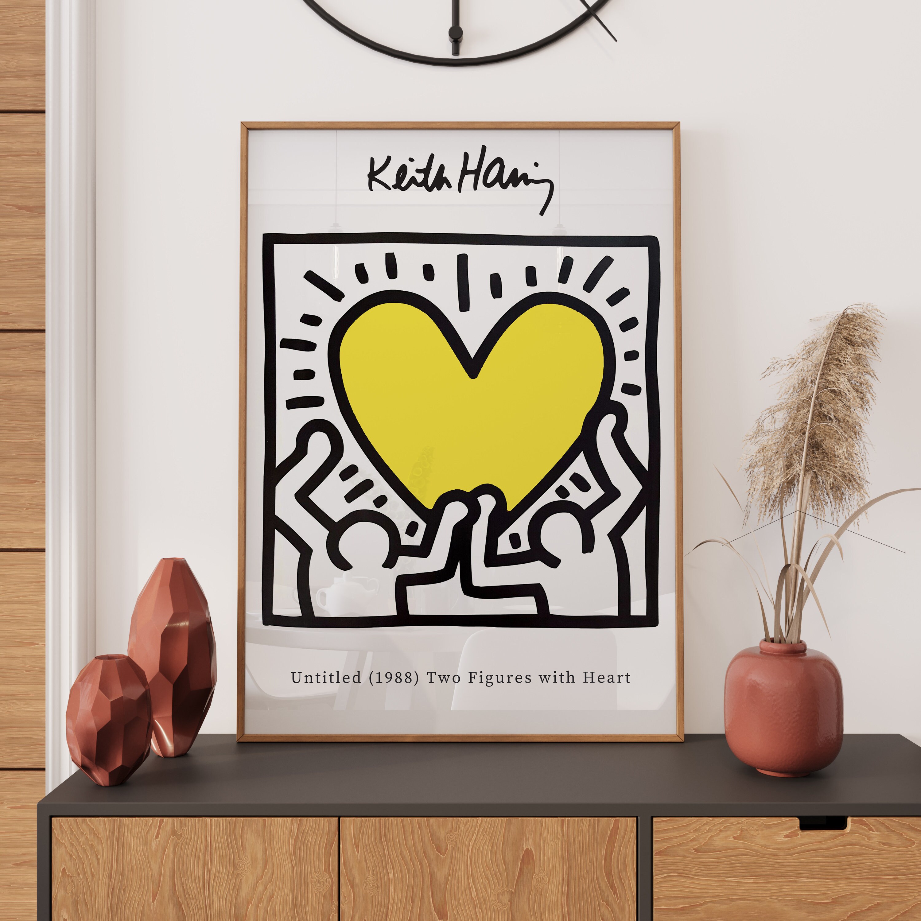 Keith Haring Wall Art, Love Heart Art Print, Keith Haring Poster ...