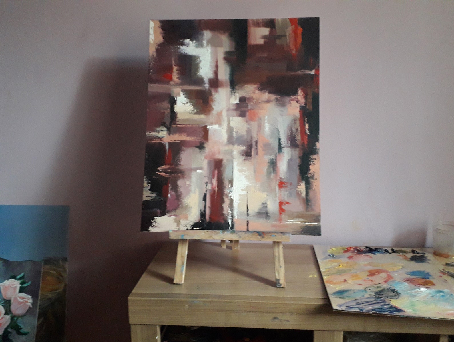 Abstraction. Original Oil Painting. Canvas on Fiberboard 50x40 Cm - Etsy