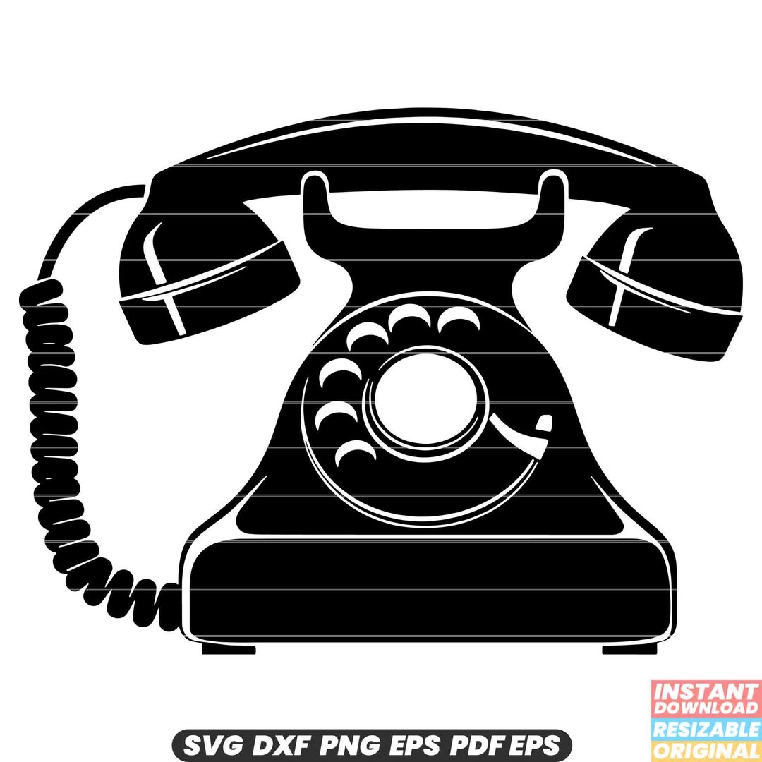 Old Classic Phone SVG Vintage Retro Antique Telephone Rotary Dial ...