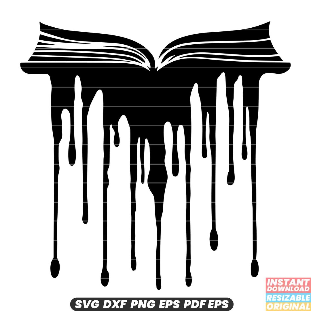 Dripping Book Melting SVG Literature Education Knowledge Reading ...