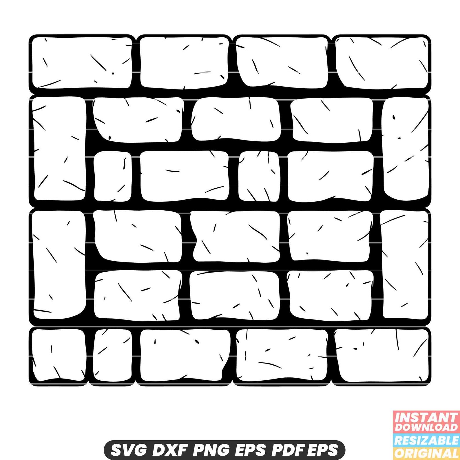 Paver SVG Construction Material Pathway Stone Pavement Landscaping DXF ...