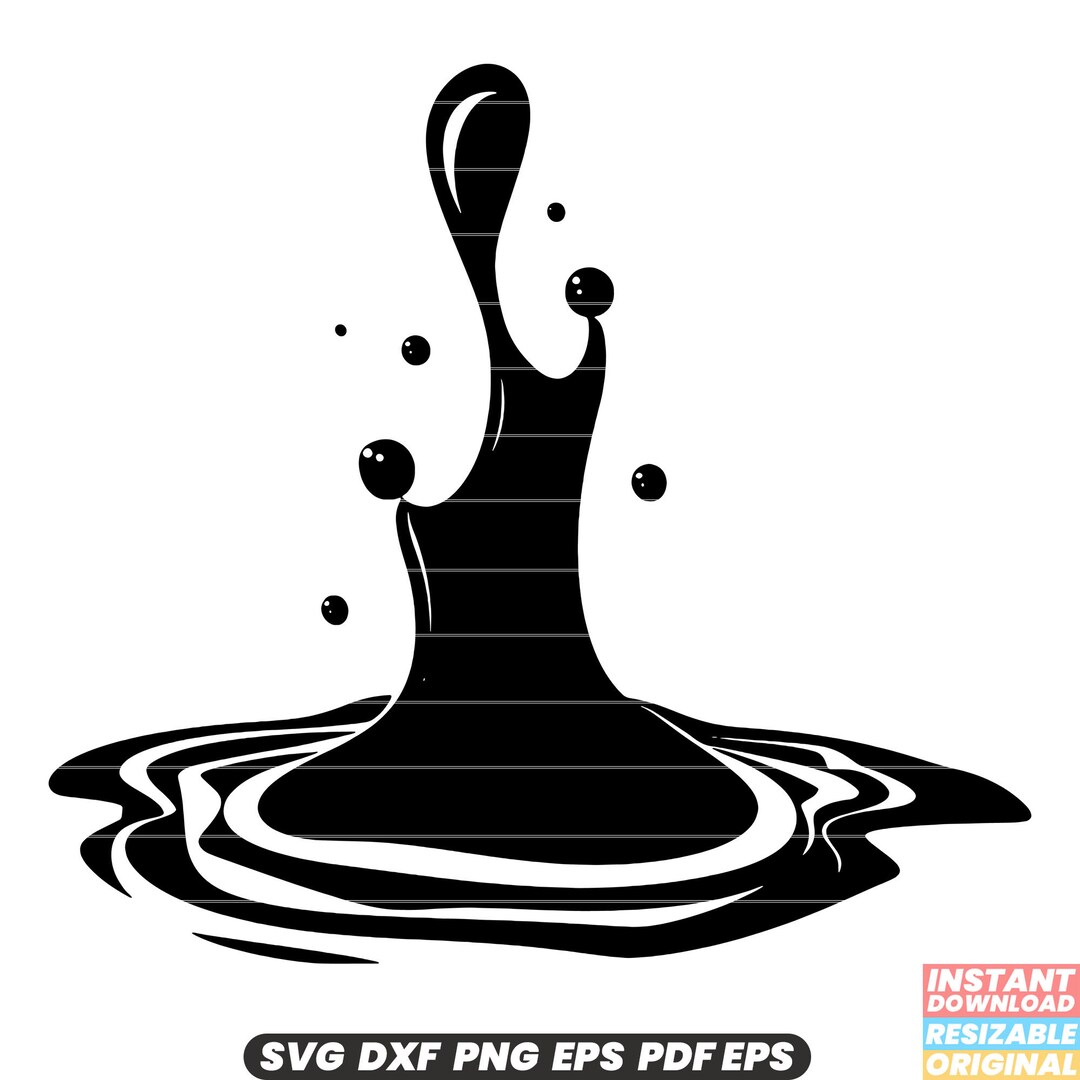 Oil Drop SVG Dripping Petroleum Illustration Oil Drop Clipart Liquid ...