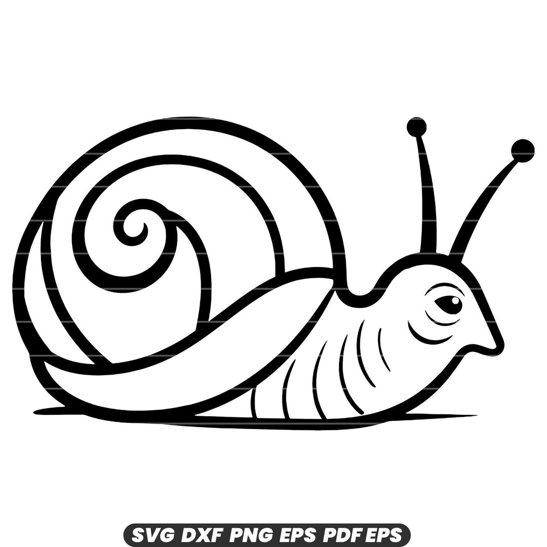 Snail SVG - Cute Gastropod, Slow-moving Creature Illustration, Garden ...