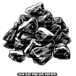 Coal SVG Fossil Fuel Energy Carbon Combustion Mining Resource Industry ...