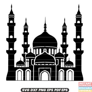 Mosque SVG Religious Building Illustration Mosque Clipart Islamic ...