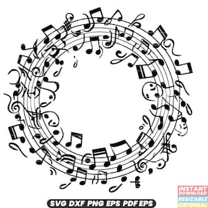 Musical Notes G Key Musician SVG Music Sheet Note Symbol Melody ...