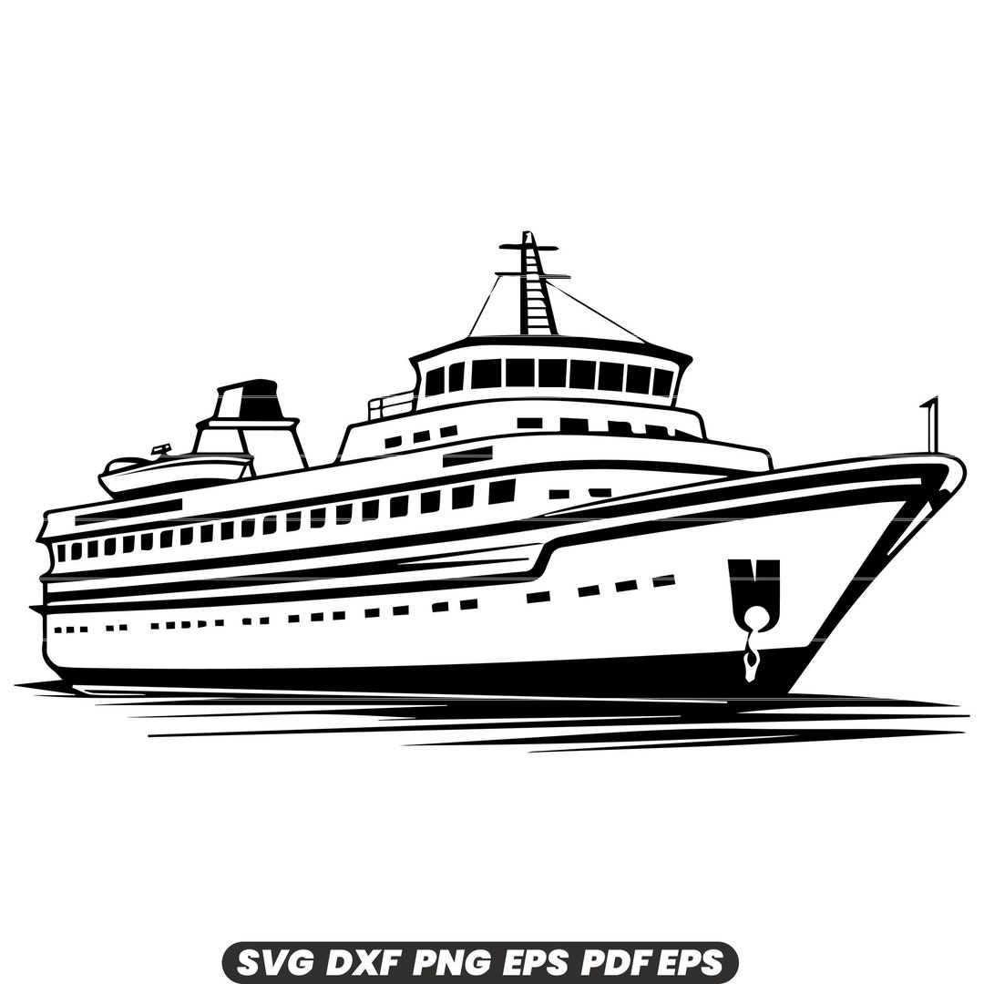 Big Ferry Ship Vessel Maritime Transport Passenger Cargo Travel Cruise ...