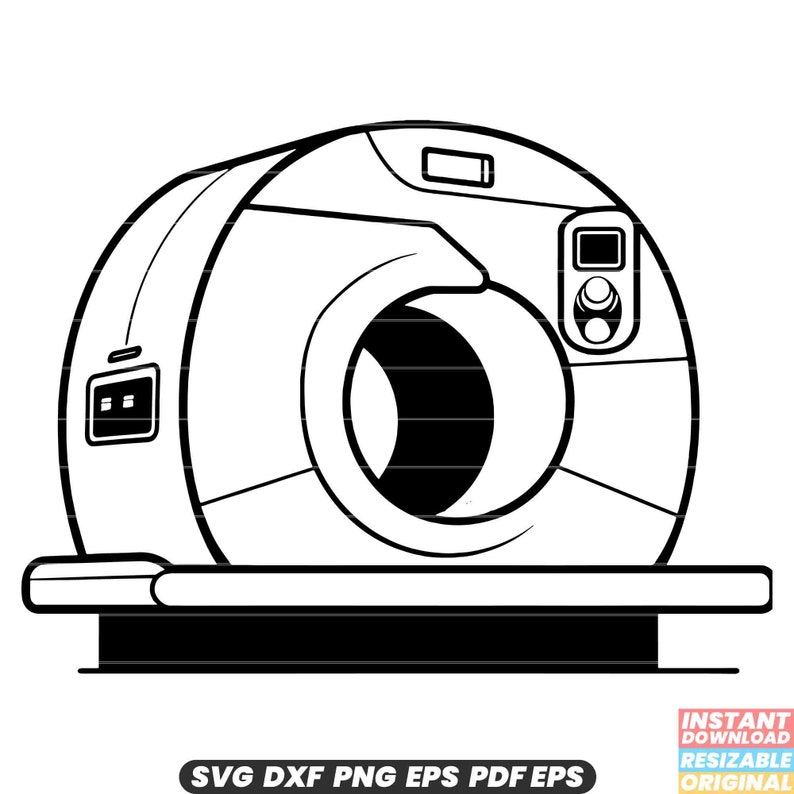 MRI Device SVG Medical Equipment Diagnostic Imaging Scanner Hospital ...