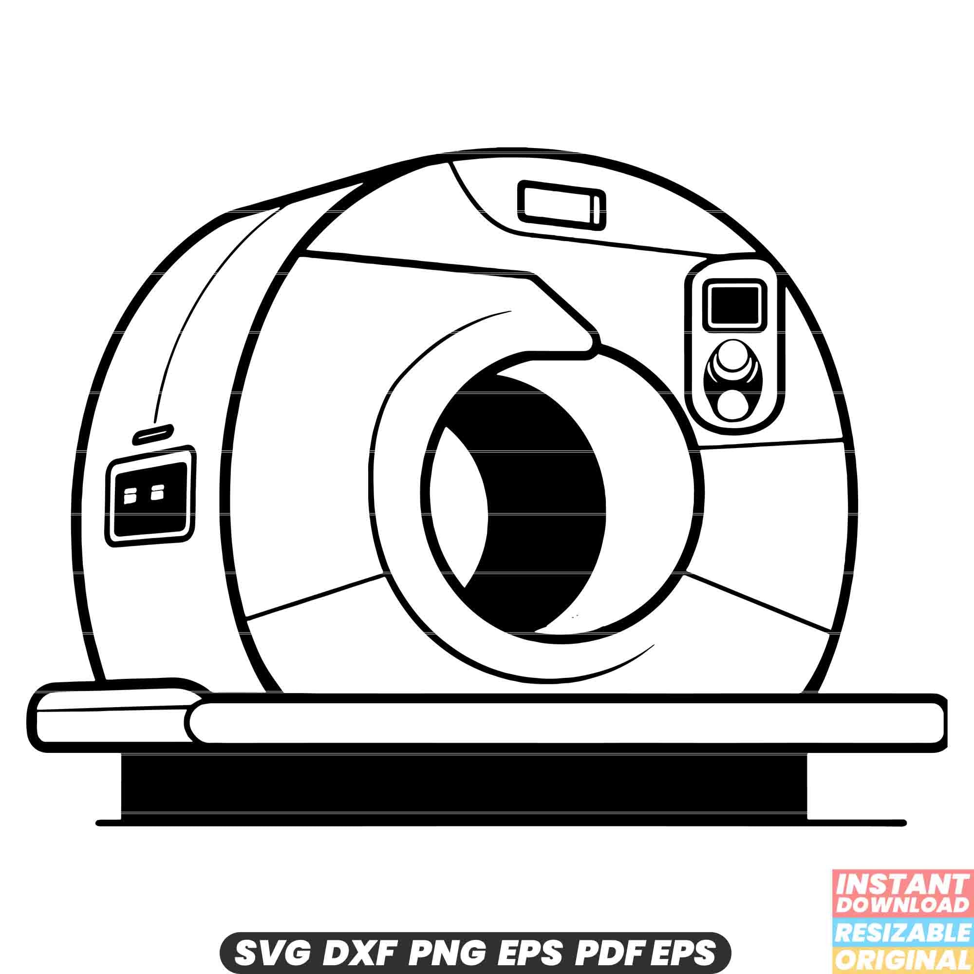 MRI Device SVG Medical Equipment Diagnostic Imaging Scanner Hospital ...