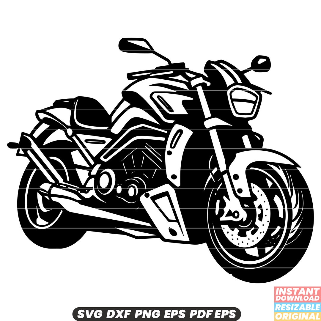 Motorcycle SVG, Motorcycle DXF, Motorcycle PNG Digital Designs Instant ...