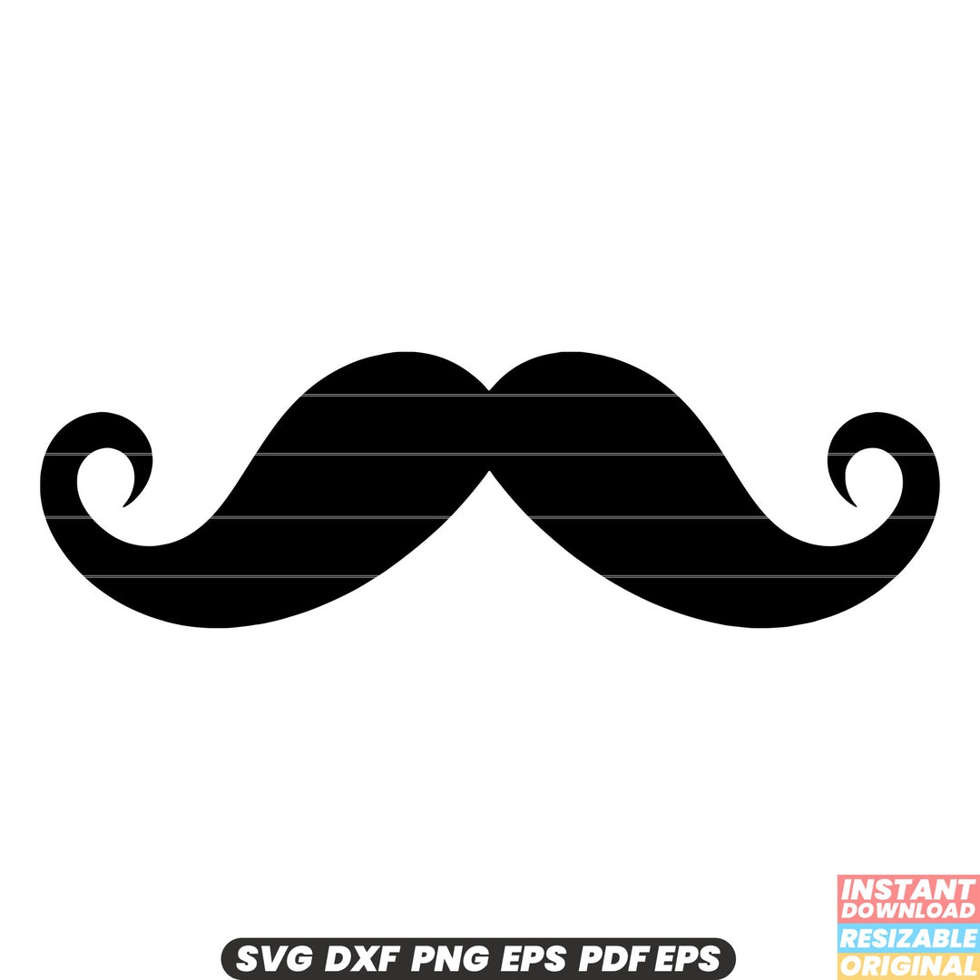 Mustache Facial Hair Grooming Style Barber Fashion Trendy Hipster ...