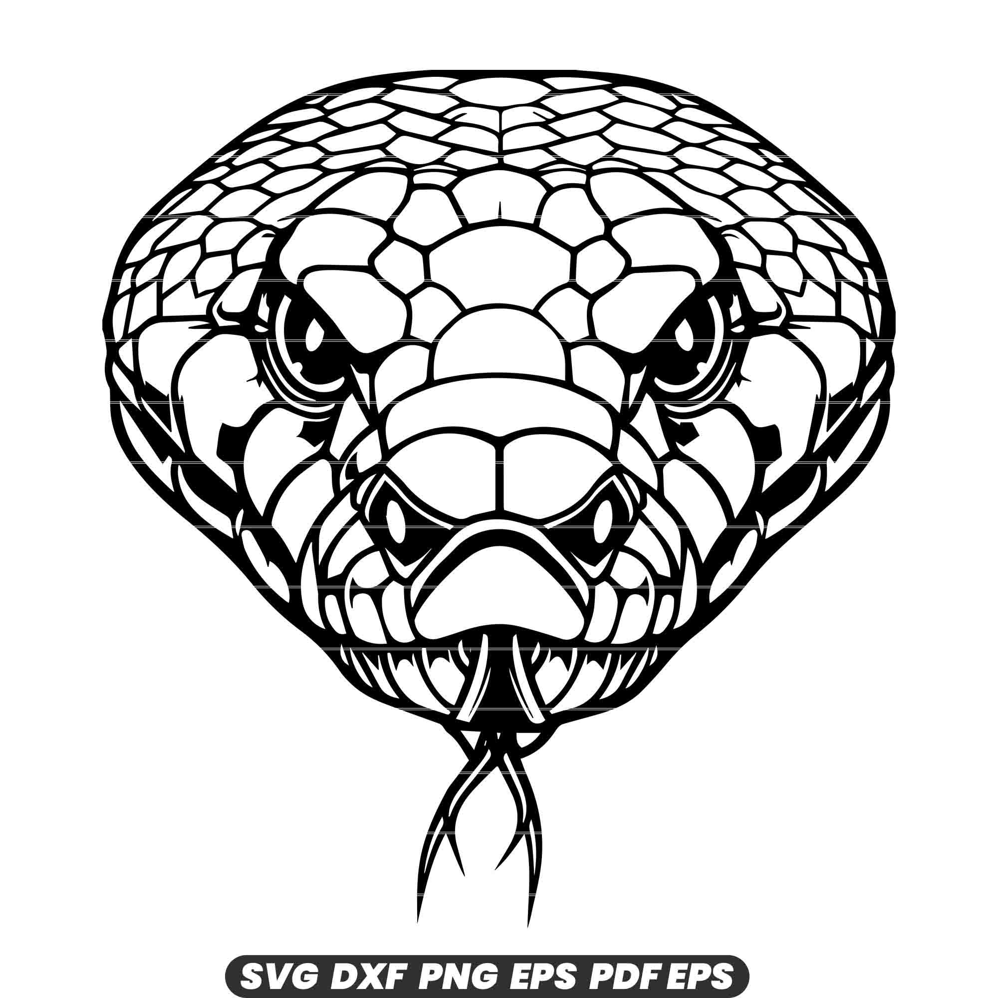 Cobra Head SVG Snake Reptile Venomous Serpent Wildlife Nature Animal ...