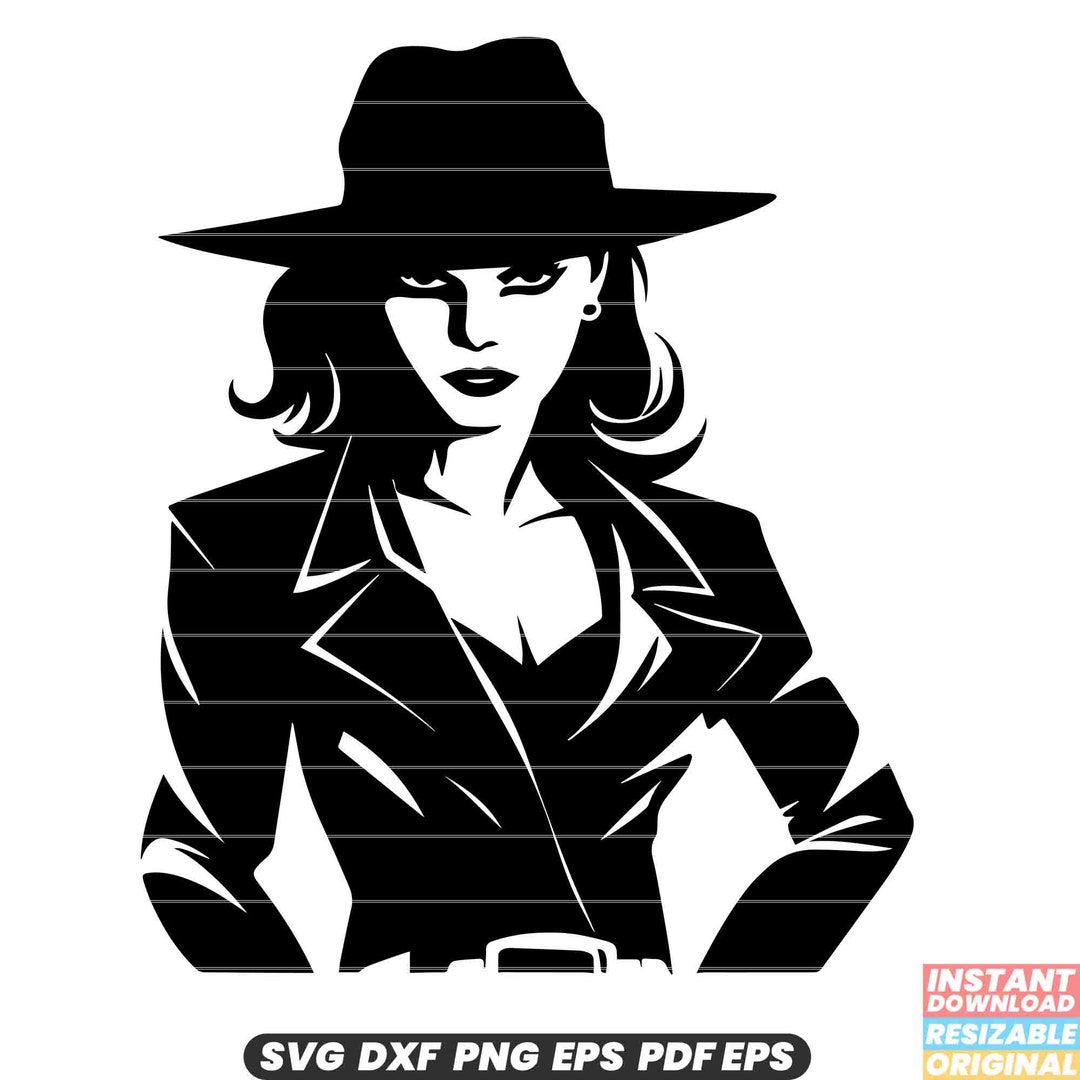 Female Detective SVG Sleuth Investigator Mystery Crime Solving Woman ...
