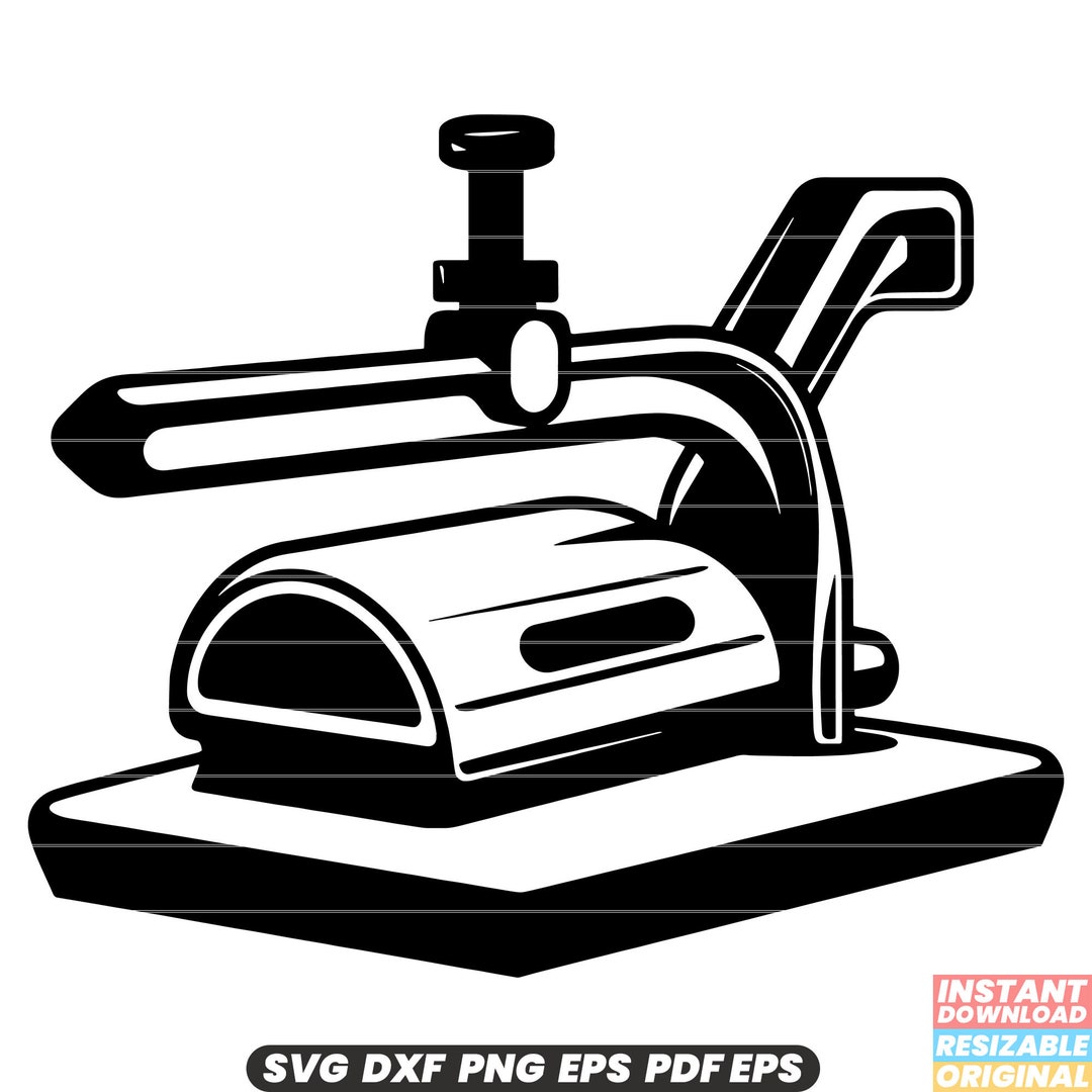 Heat Press SVG - T-shirt Printing, Heat Transfer Equipment, Custom ...