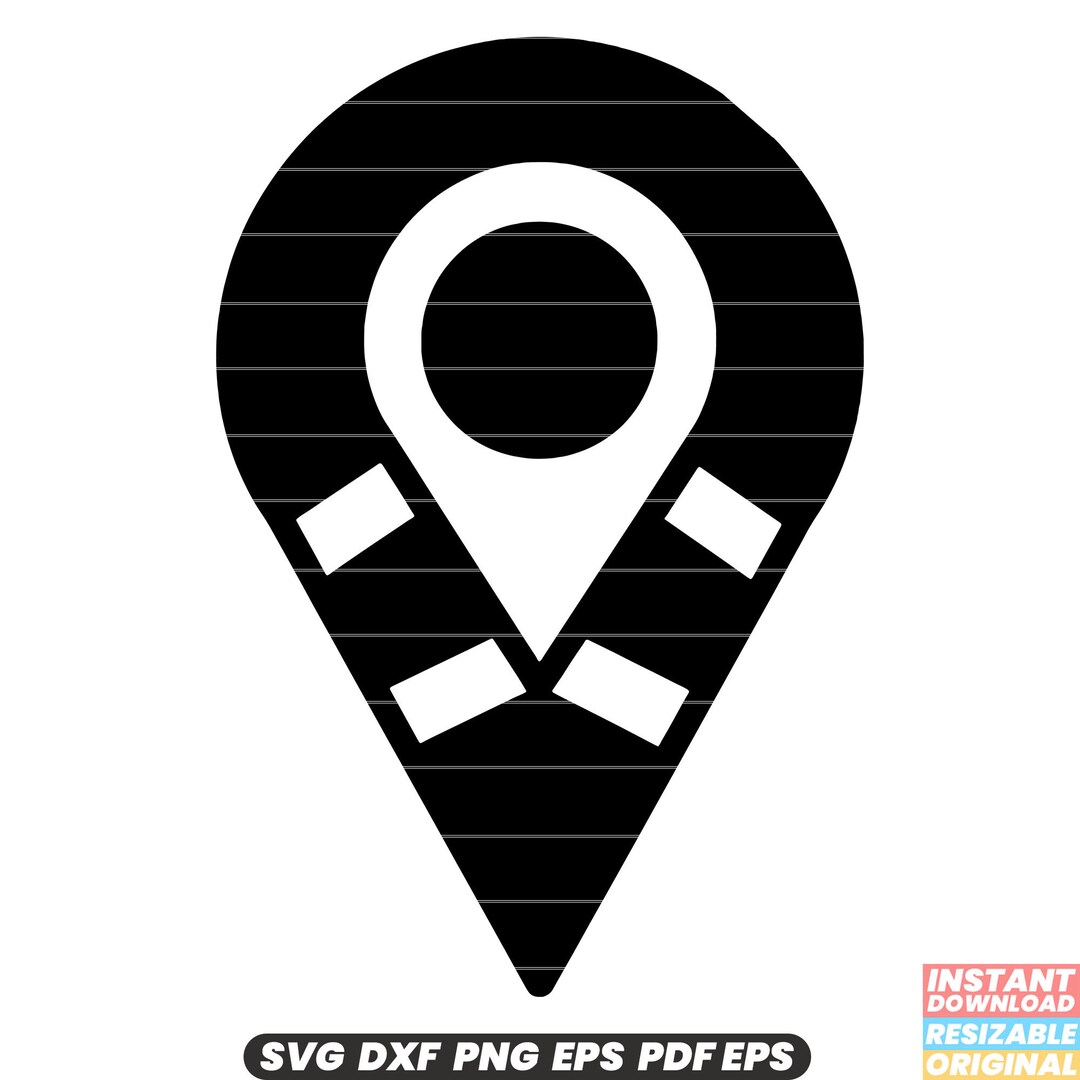 GPS Icon SVG Navigation Illustration GPS Icon Clipart Location Graphic ...