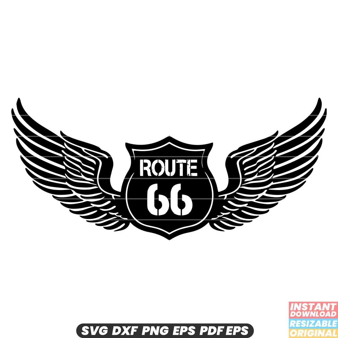 Route 66 SVG - Historic Road, American Highway, Vintage Sign, Road Trip ...