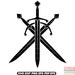 Crossed Swords SVG Weaponry Medieval Battle Combat Warrior Duel Knight ...