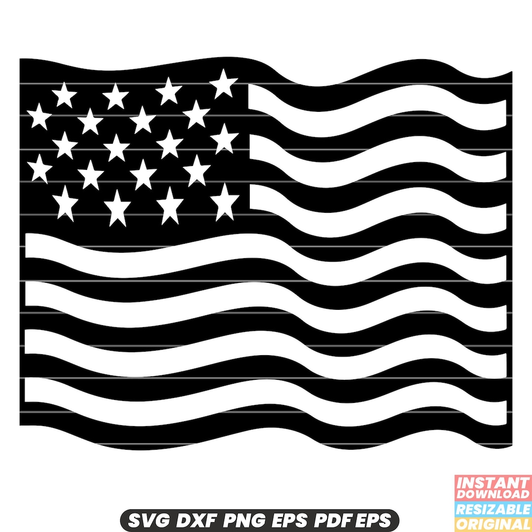 American Flag Svg, American Flag Dxf, American Flag Png, American Flag ...