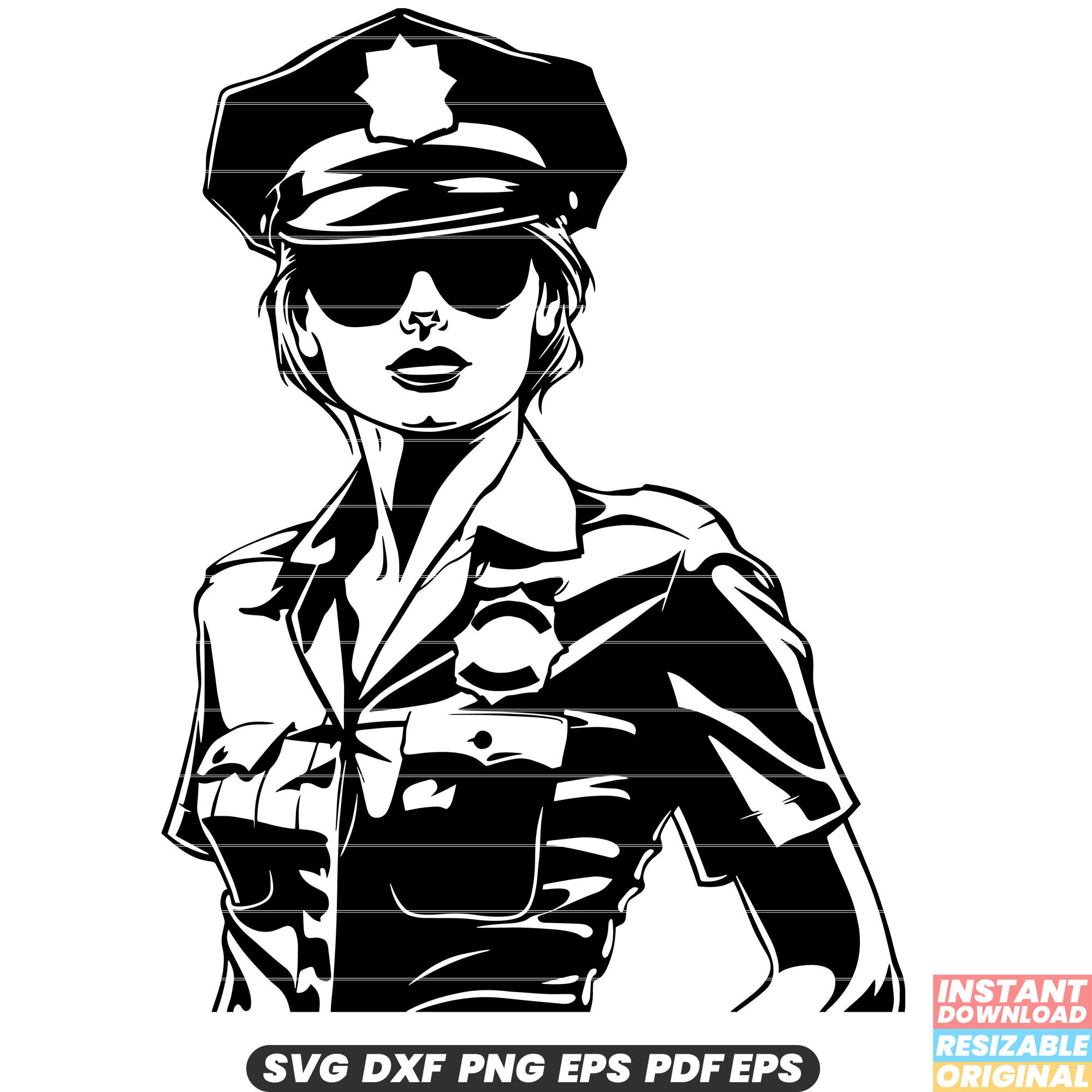 Police Woman Drawing