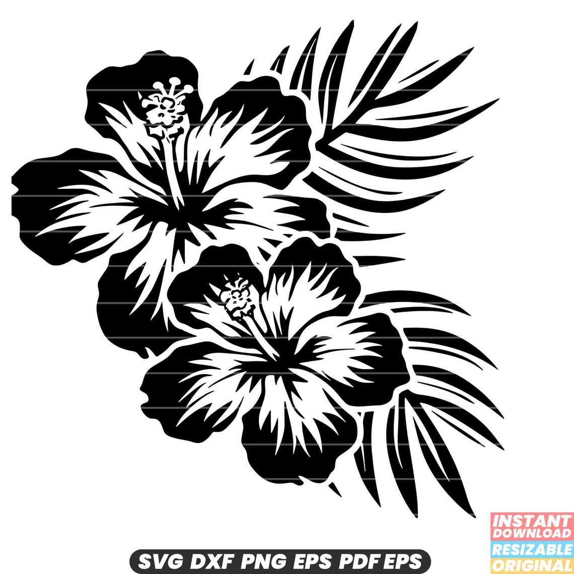 Hawaiian Flower SVG Tropical Floral Blossom Petal Exotic Hawaii Nature ...