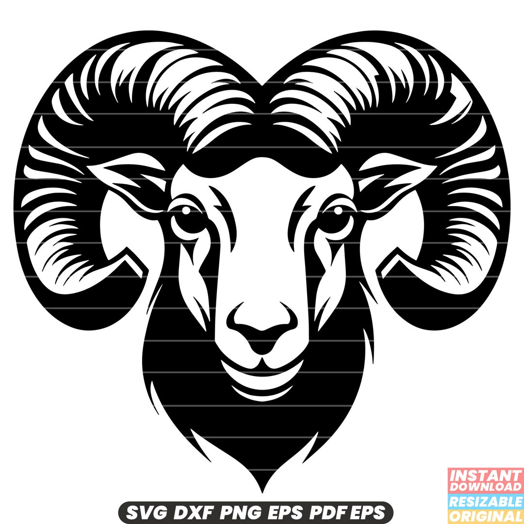 Ram SVG, Ram DXF, Ram PNG Digital Designs Instant Download 2 - Etsy