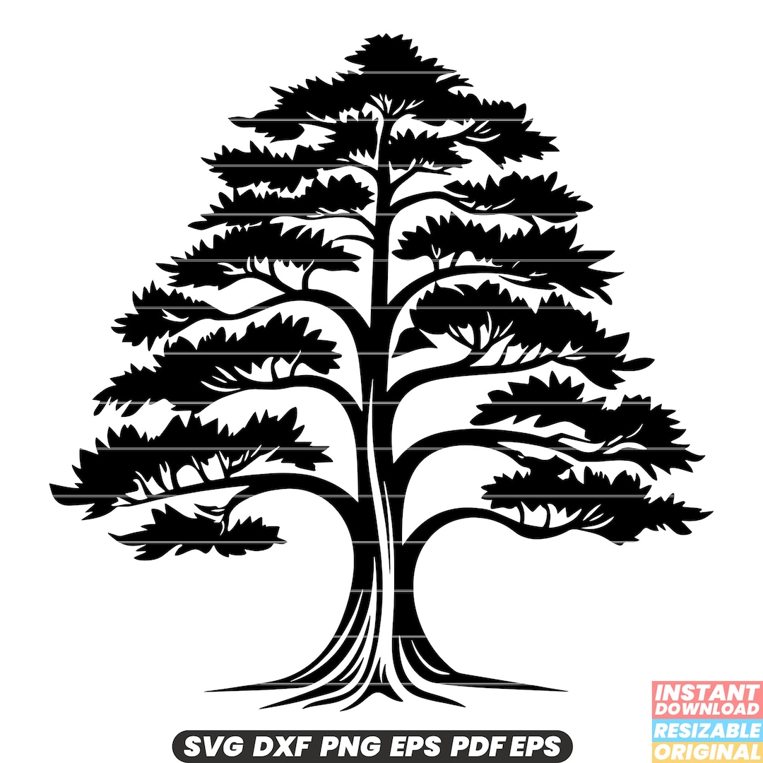 Pine Tree SVG, Pine Tree DXF, Pine Tree PNG Digital Designs Instant ...