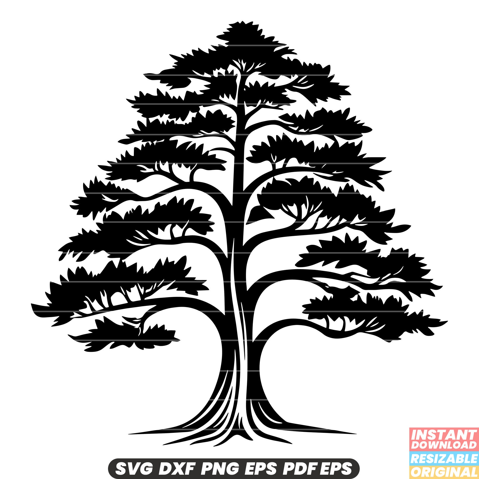 Pine Tree SVG, Pine Tree DXF, Pine Tree PNG Digital Designs Instant ...