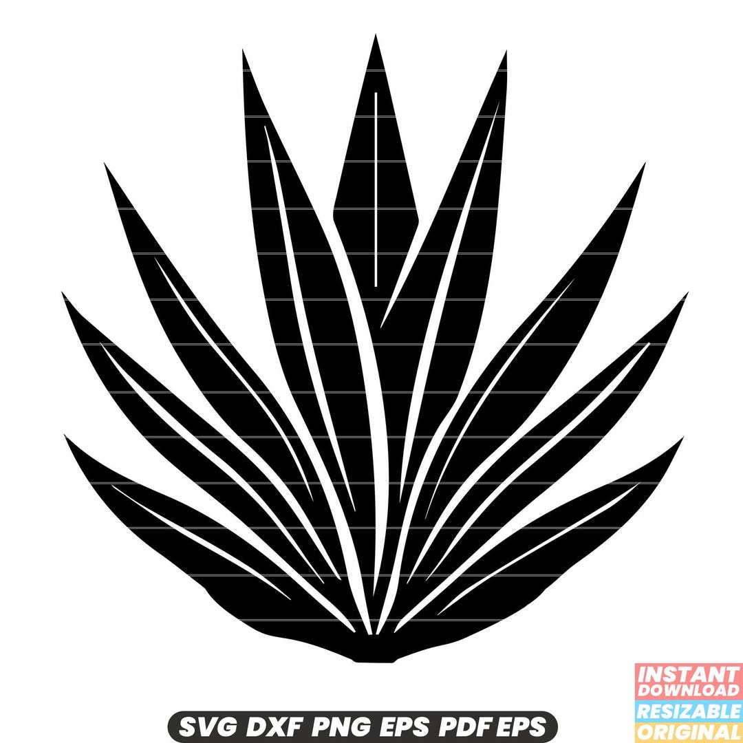 Agave Plant Svg, Agave Plant Dxf, Agave Plant Png, Agave Plant Cut File ...