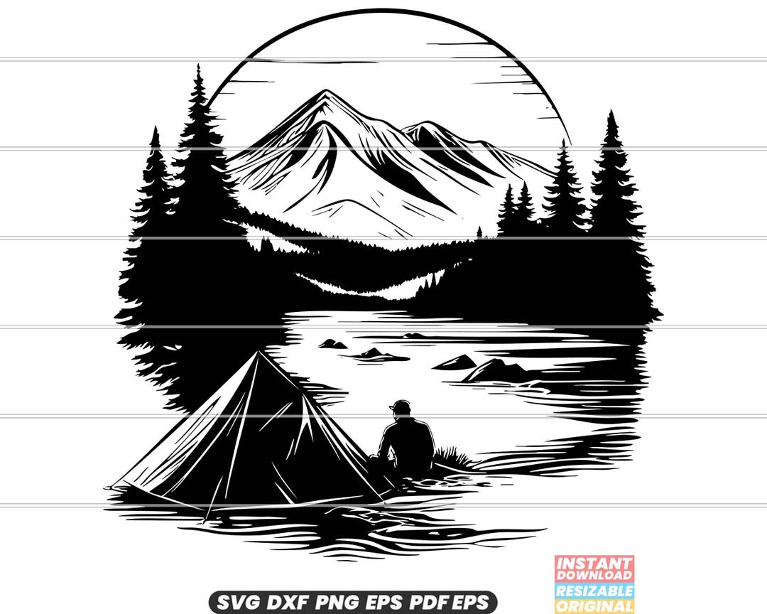 Camper Svg, Camper Dxf, Camper Png, Camper Cut File, Camper Clipart ...