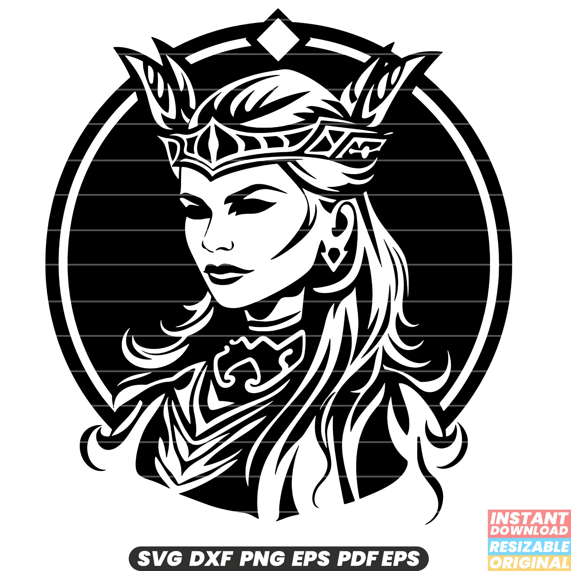 Viking Shield Maiden SVG Norse Warrior Woman Battle Axe Viking Helmet ...